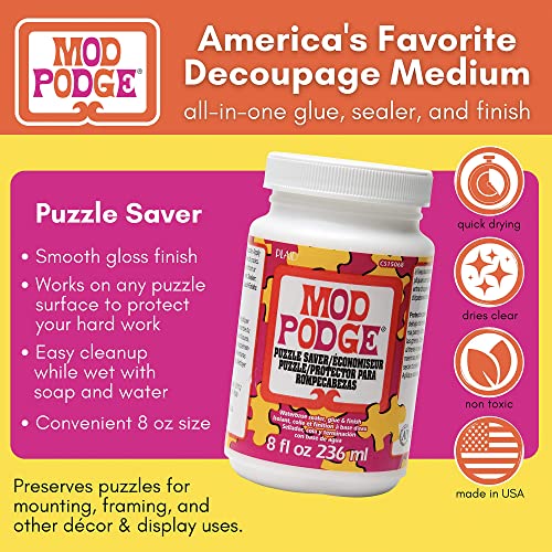 Mod Podge Puzzle Saver Glue Kit, Adhesive Brushes for Jigsaw Puzzles, Boards, Mats, Pixiss Accessory Kit with Glue Spreaders, Gloves, Brushes, Palette Knife Set