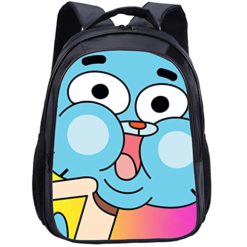 GENGX WesQi The Amazing World of Gumball Cute Print School Backpack,Durable Bookbag Casual Travel Knapsack for Kids,Teens