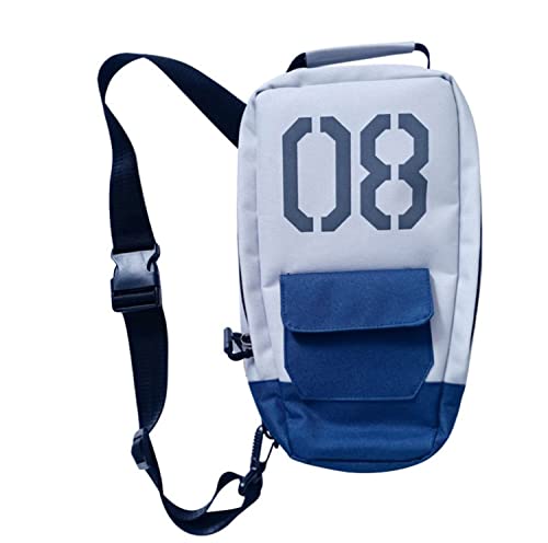 Gundam 08 MS Shield backpack of RX79-Gundam Anime Accessories Cosplay backpack-Manga Multifunctional bag, Blue, 33x20x6cm