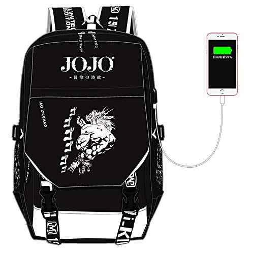 Kujo Jotaro Oxford School Bags Women USB Charging Laptop Backpack Canvas Bookbag Travel Daypack (21)