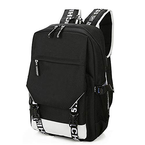 Kujo Jotaro Oxford School Bags Women USB Charging Laptop Backpack Canvas Bookbag Travel Daypack (21)