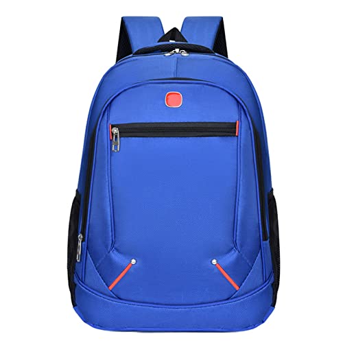 Cuteam Laptop Backpack Solid Color Load-reducing Large Capacity School Bag Bookbag for Middle School Students (Blue, 17.72" x 12.2" x 6.3")