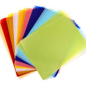 colored vellum paper 8.5 x 11, cridoz 9 colors transparent clear vellum paper translucent tracing paper printable vellum drafting sheets for printing drawing ink jet laser printer