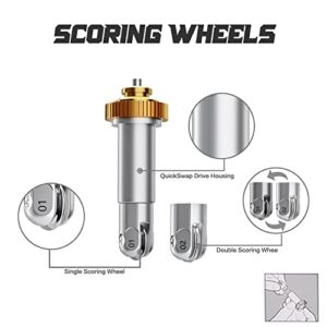 2 Pieces Combo Pack Scoring Wheel for Cricut Maker Machine Perfect for Uncoated, Light Materials,Gift Boxes,Poster Board,Cardboard