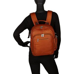 Piel Leather Laptop Backpack/Shoulder Bag, Chocolate, One Size