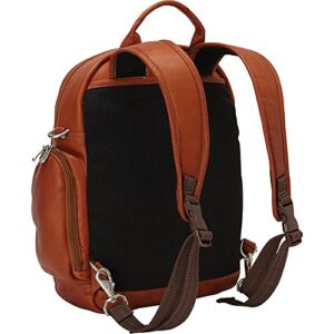 Piel Leather Laptop Backpack/Shoulder Bag, Chocolate, One Size