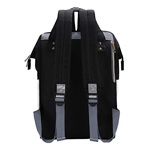 Suicide Prevention Awareness Flag Waterproof Mommy Backpack Shoulder Bag Stylish Nappy Daypack For Travel Shopping black-style