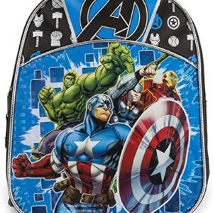 Marvel Boys' Avengers Mini Backpack, BLUE/BLACK, 11" X 9" X 2.75"