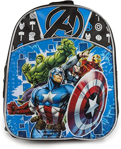 Marvel Boys' Avengers Mini Backpack, BLUE/BLACK, 11" X 9" X 2.75"