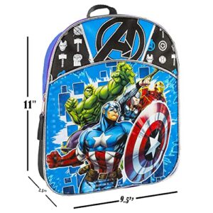 Marvel Boys' Avengers Mini Backpack, BLUE/BLACK, 11" X 9" X 2.75"