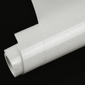 torc white glitter htv heat transfer vinyl roll 12 inch x 5 ft iron on vinyl for t shirts crafts