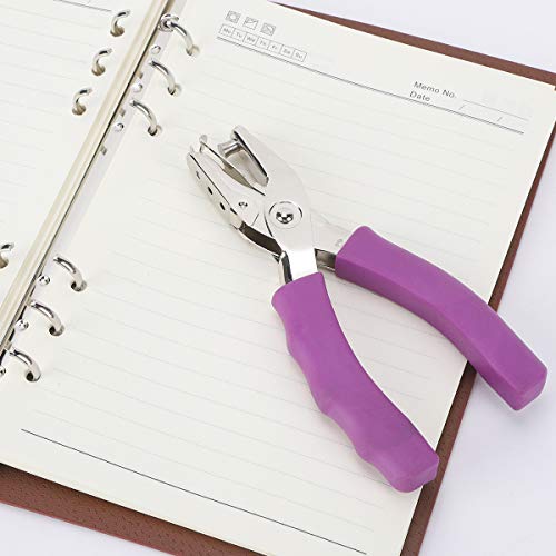 Craftinova Handle Punch ，3 Pack,1/4 inch of Hole Handheld Puncher ，with Soft Grip Handles,with 6 Sheet Capacity,Perfect for Home Office School Supplies,can be Used for Labels and Greeting Cards