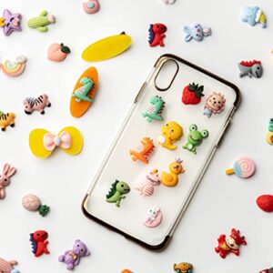 Slime Charms Cartoon Animal and Fruit Cute Set - Mixed Lot Assorted Fruit Resin Flatback Cute Sets for DIY Crafts Making,Decorations,Scrapbooking,Embellishments,Hair Clip 25pcs