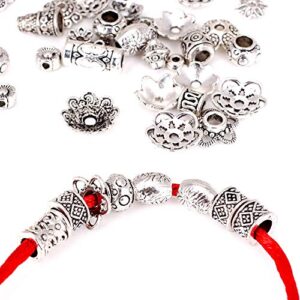 Incredible art 100-Piece Bali Style Jewelry Making Metal Bead Caps Deluxe New Mix, Silver