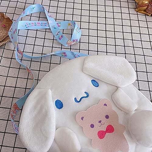 Cute Plush Backpack Soft Padded Plush Backpack Girl Birthday Gift (D)