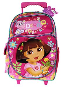 dora the explorer- large 16 inch full-size rolling backpack – sunflower