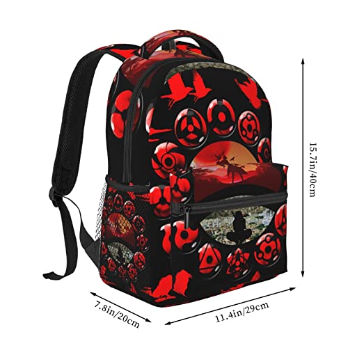 Itachi Backpack anime Casual Versatile Multi Pocket Backpack 16"