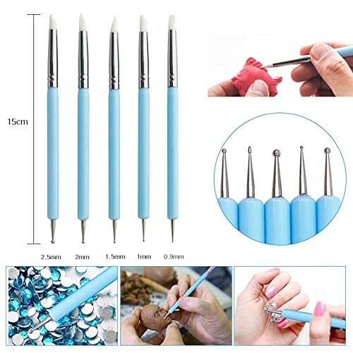 Langqun Polymer Clay Tools Set,24pcs Pottery Tools Kit,Dotting Tools,Ceramic Supplies for Kids and Adults,Sculpting,Modeling,Shaping