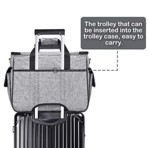 Sewing Machine Case, CAB55 Sewing Machine Carrying Bag with Removable Padding Pad, Tote Bag for Sewing Machine and Extra Sewing Accessories, Gray(17"x13"x14")