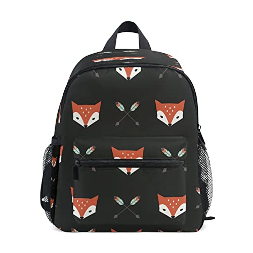 senya Fox and Arrows Kids Backpack with Chest Clip, Toddler Schoolbag Preschool Bag for Girls Boys