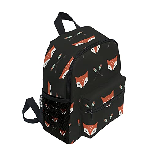 senya Fox and Arrows Kids Backpack with Chest Clip, Toddler Schoolbag Preschool Bag for Girls Boys