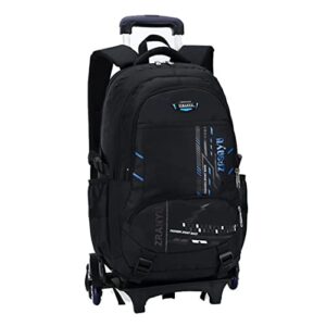 teens boys middle high school trolley rolling backpacks capacity wheeled bookbag school bags with six wheels