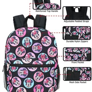 Disney Minnie Mouse Full Size All Over Print 16" Backpack