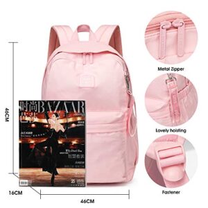 Caran·Y Kids Backpack Girls and Boys Classic School Backpack Light Weight Two Size Multi-pocket Pink