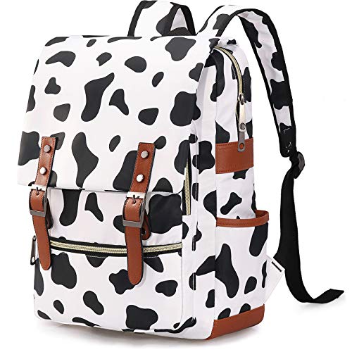 Junlion Cow Slim Backpack Gift for Girls School Bag College Daypack Travel Rucksack