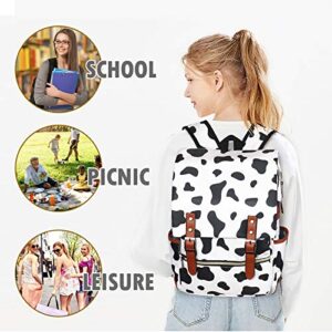 Junlion Cow Slim Backpack Gift for Girls School Bag College Daypack Travel Rucksack