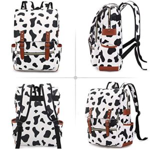 Junlion Cow Slim Backpack Gift for Girls School Bag College Daypack Travel Rucksack