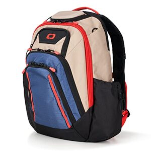 OGIO Gambit Pro Backpack, Tan/Blue/Red, 25 Liter