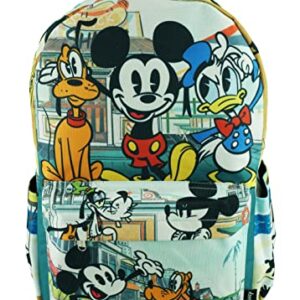 Disney Mickey Mouse Wondapop Deluxe Oversize Print Large 16" Backpack with Laptop Compartment - A19757