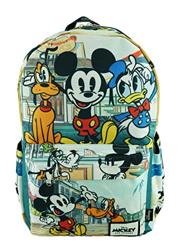 Disney Mickey Mouse Wondapop Deluxe Oversize Print Large 16" Backpack with Laptop Compartment - A19757