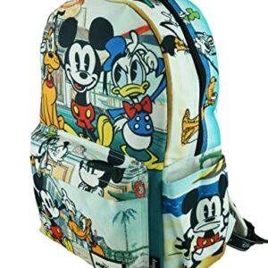 Disney Mickey Mouse Wondapop Deluxe Oversize Print Large 16" Backpack with Laptop Compartment - A19757