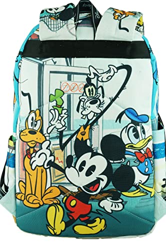 Disney Mickey Mouse Wondapop Deluxe Oversize Print Large 16" Backpack with Laptop Compartment - A19757