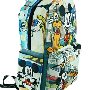 Disney Mickey Mouse Wondapop Deluxe Oversize Print Large 16" Backpack with Laptop Compartment - A19757