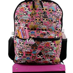 L.O.L. Surprise! Dolls Girls 16" School Backpack (One Size, Black/Pink)