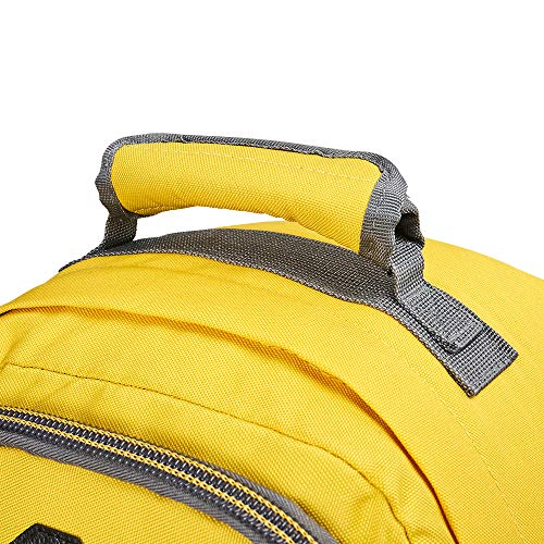 Cabin Max Metz Stowaway 20L Travel Bag 16x10x8 (40x25x20cm) - Mini Backpack/Weekender Bag Ideal Underseat Carry on Luggage (Vintage Yellow)