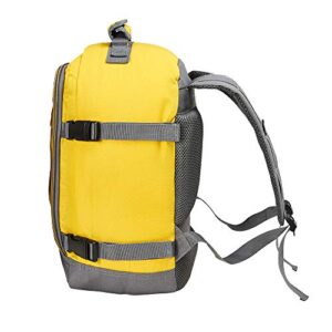 Cabin Max Metz Stowaway 20L Travel Bag 16x10x8 (40x25x20cm) - Mini Backpack/Weekender Bag Ideal Underseat Carry on Luggage (Vintage Yellow)