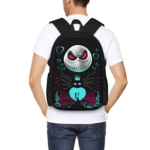 Halloween Men Jack Backpack, 3d Printed Large Capacity Laptop Backpack Travel Casual Bag JackBag3-One Size