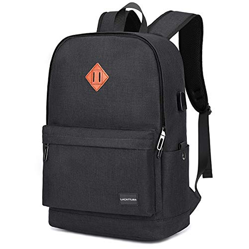 LACATTURA School Backpack, Lightweight Student Laptop Bookbag for Boys and Girls