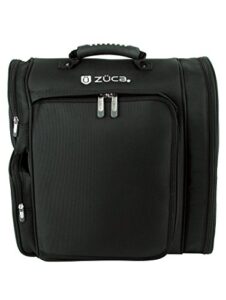 zuca artist backpack with two vinyl-lined utility pouches, black