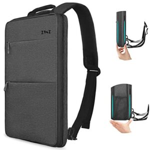 slim & expandable laptop backpack 15 15.6 16 inch sleeve with usb port, spill-resistant notebooks bag case for most 14-16 inch macbooks surface-books dell hp lenovo asus computers, dark gray