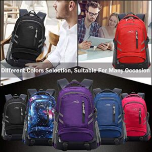 Backpack Bookbag for School College Laptop Travel Student ,Fit Laptop Up to 15.6 inch Multi Compartment with USB Charging Port Anti theft, Gift for Men Women (Purple)