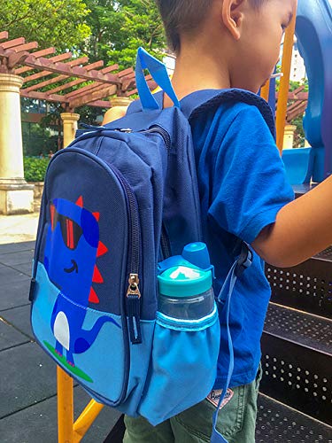 POWOFUN Kids Toddler Travel Backpack Cool Cute Cartoon Daypack (Dinosaur Blue Backpack)