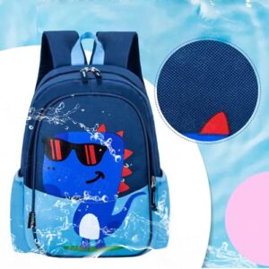 POWOFUN Kids Toddler Travel Backpack Cool Cute Cartoon Daypack (Dinosaur Blue Backpack)