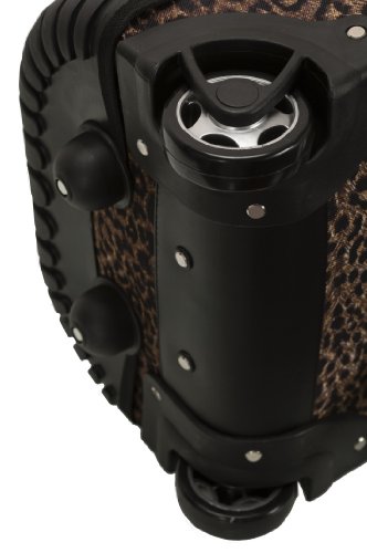 Rockland Single Handle Rolling Backpack, Leopard, 19-Inch