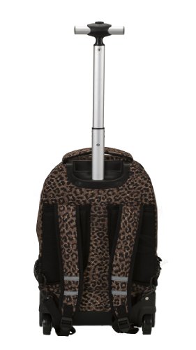 Rockland Single Handle Rolling Backpack, Leopard, 19-Inch