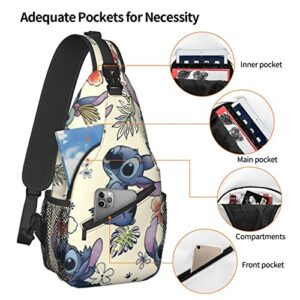 Sling Bag for Women Men Fanny Pack for Teenager Cute Crossbody Bag Mini Purse Backpack Anime Chest Bags For Travel Hiking